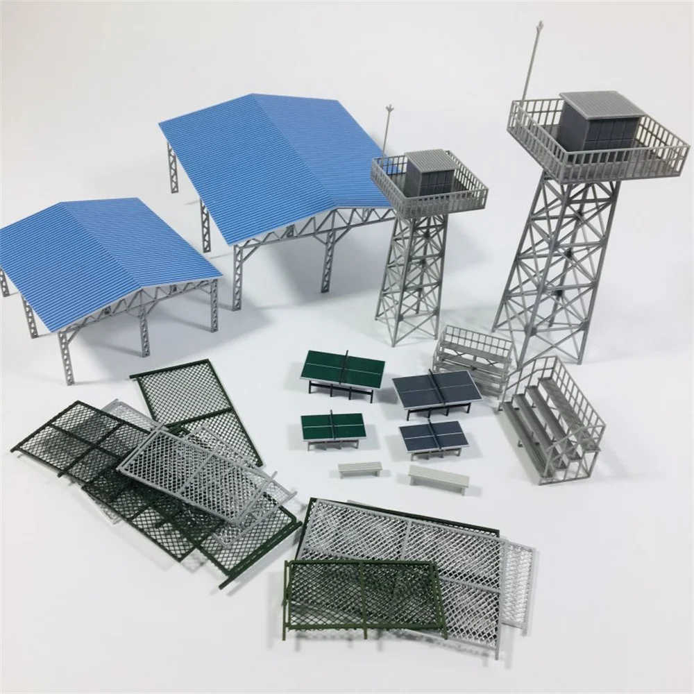 1:64 1:87 HO Scale Fence Tower Scene City Building Sand Table Model ...