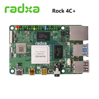 RADXA ROCK PI 4C Plus 4 C+ V1.41 Version RK3399‑T Dual Display 4K Six-core A72 A53 Develop board ...
