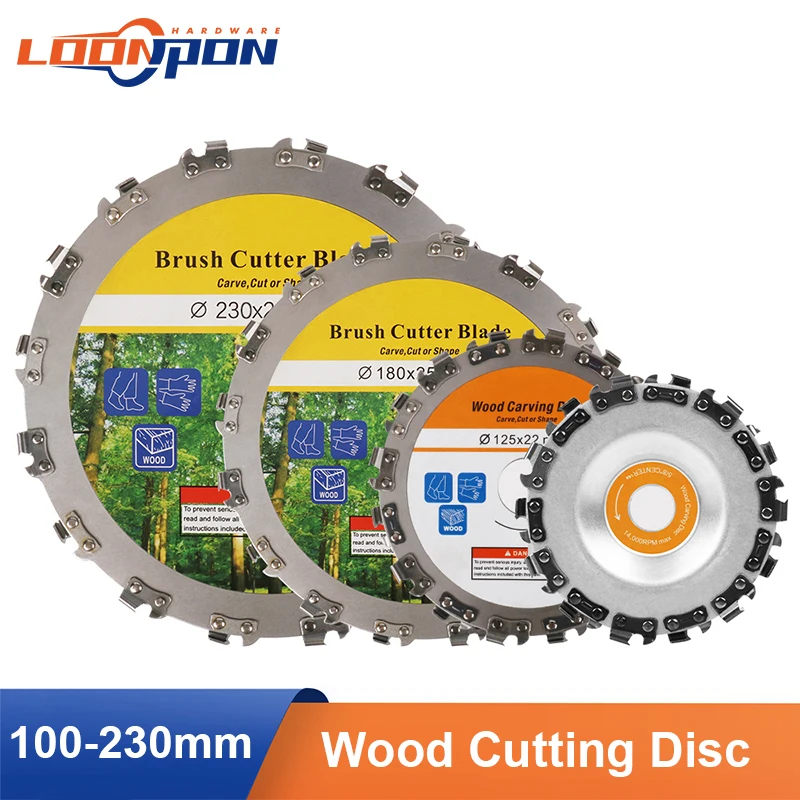 Wood-Carving-Disc-100-125-180-230mm-Wood-Cutting-Disc-Woodworking-Chain ...