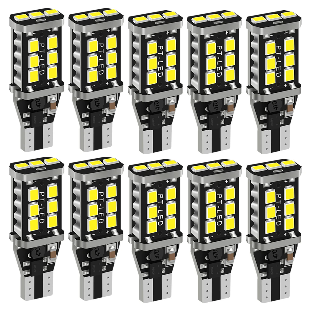 Lakebonce 10pcs T15 W16w 921 Led Super Bright Bulb Backup Reversing Tail Lights For Car 15smd ...