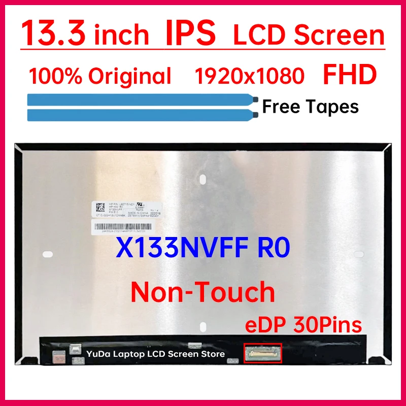 13.3" Laptop LCD Screen X133NVFF R0 Display Matrix Panel Replacement ...