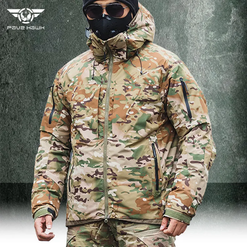 Tactical-Down-Jacket-Men-Detachable-Two-piece-Down-Camo-Camping-Hiking ...