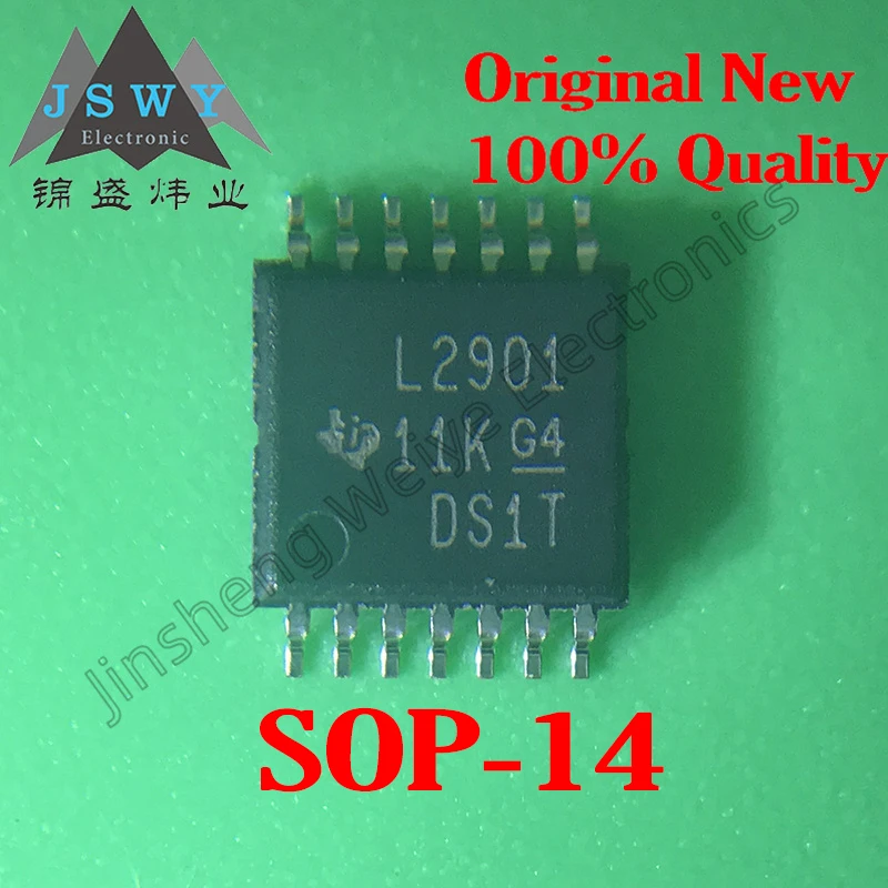 10-100 Buah LM2901PWR LM2901 Layar L2901 SMD Kaki TSSOP-14 Komparator ...