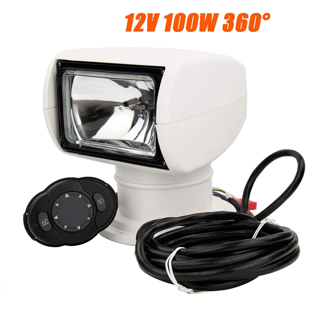 12V 100W Boat Remote Control Spotlight Waterproof High Brightness Yacht ...