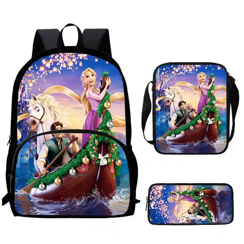 Cartoon-Frozen-Princess-Elsa-Child-Backpack-with-Front-Pocket-Shoulder ...