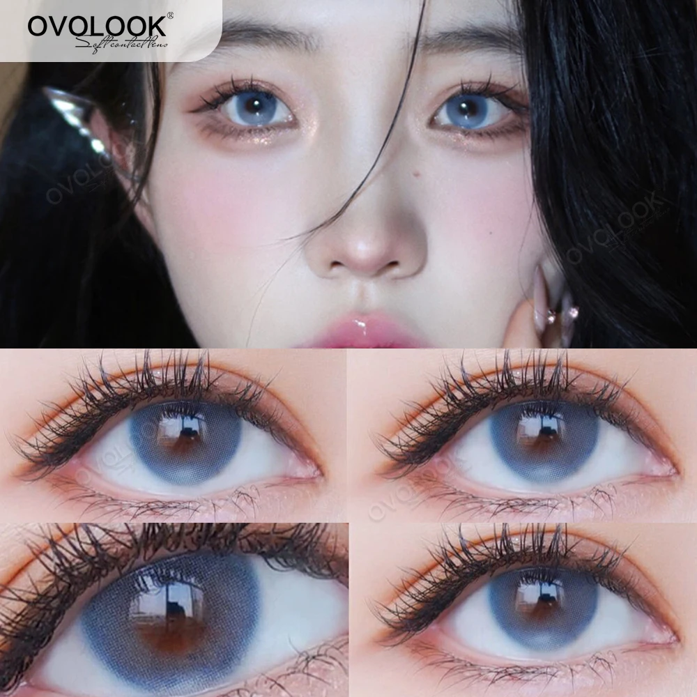 OVOLOOK-lentes de contacto de belleza azul para ojos, lentillas de ...