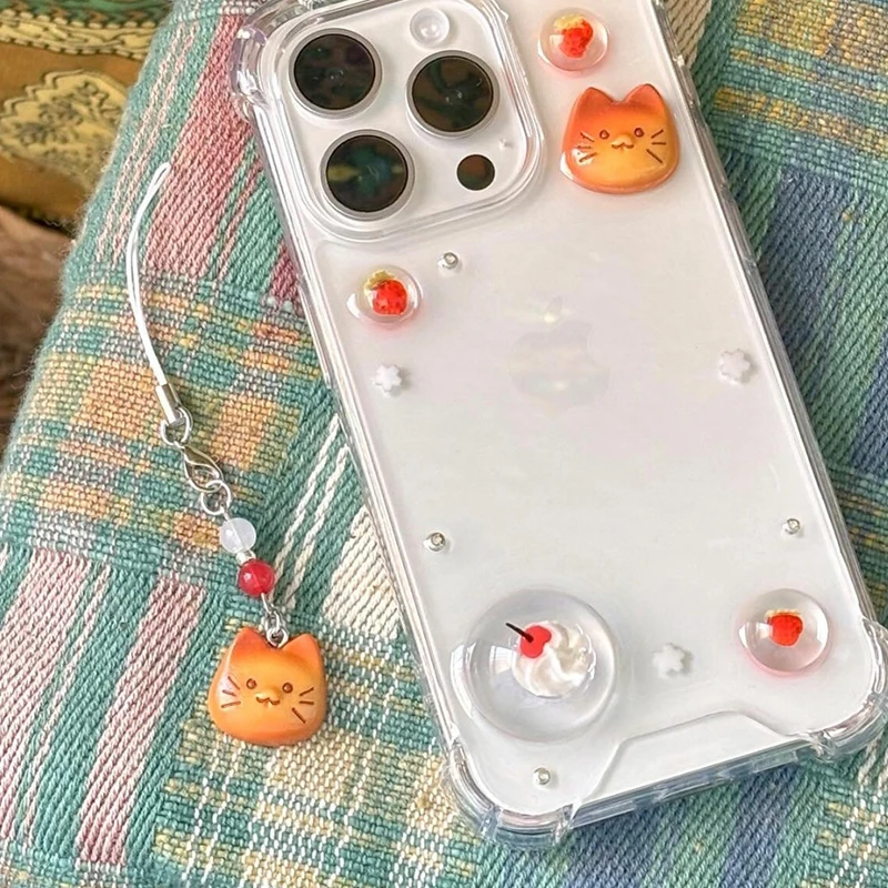 Cute-Orange-Cat-Mobile-Phone-Chain-Cartoon-Kitten-Keychain-Bag-Pendant ...