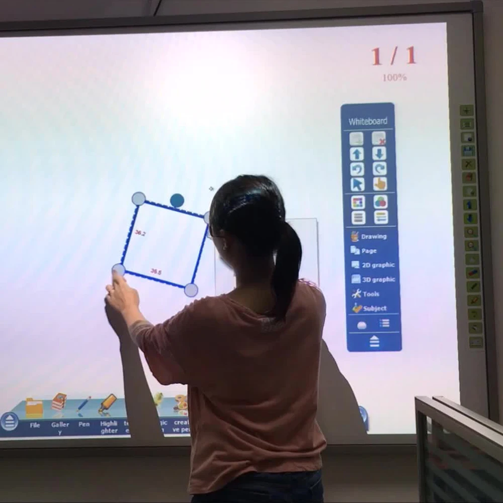 School-200-Inch-Portable-Finger-Touch-Virtual-Screen-Electronic-Digital-Smart-Classroom-Board ...