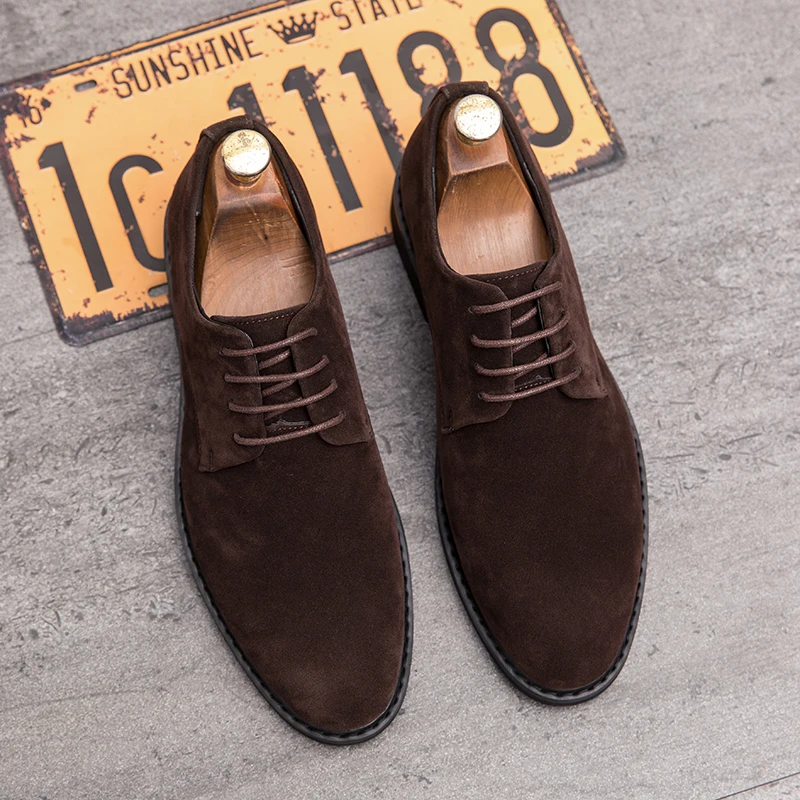 Minimal-Business-Attire-Matte-Men-s-Leather-Shoes-With-Lace-up-Round ...