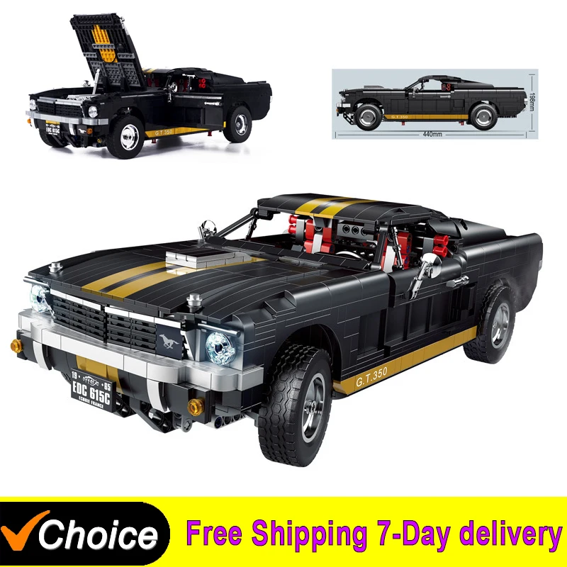 Technical Mustang sports car building blocks decool 33008 Puzzle ...