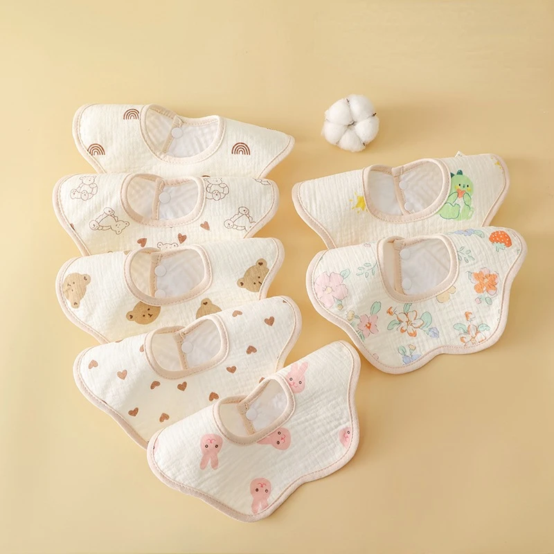 Cotton-Gauze-Baby-Bib-Babies-Accessories-Newborn-Baby-Apron-Feeding-Bib ...