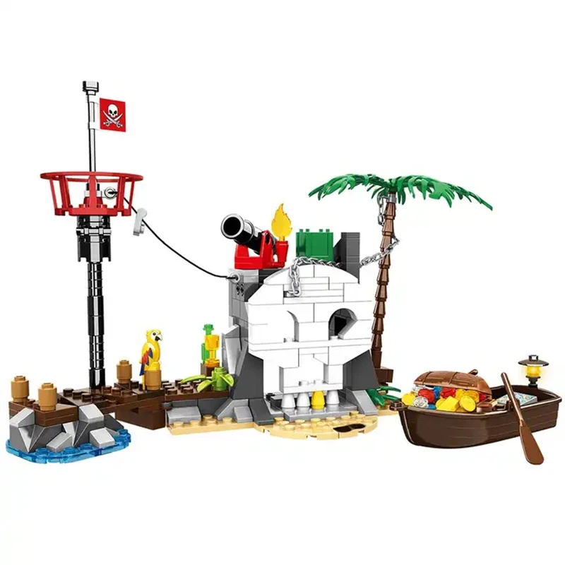232pcs Pirate Boat Ship Seaside Treasure Island Building Blocks Bricks ...