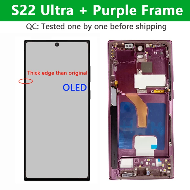 Original AMOLED Frontal S22 Ultra Display For Samsung Galaxy S22 Ultra ...