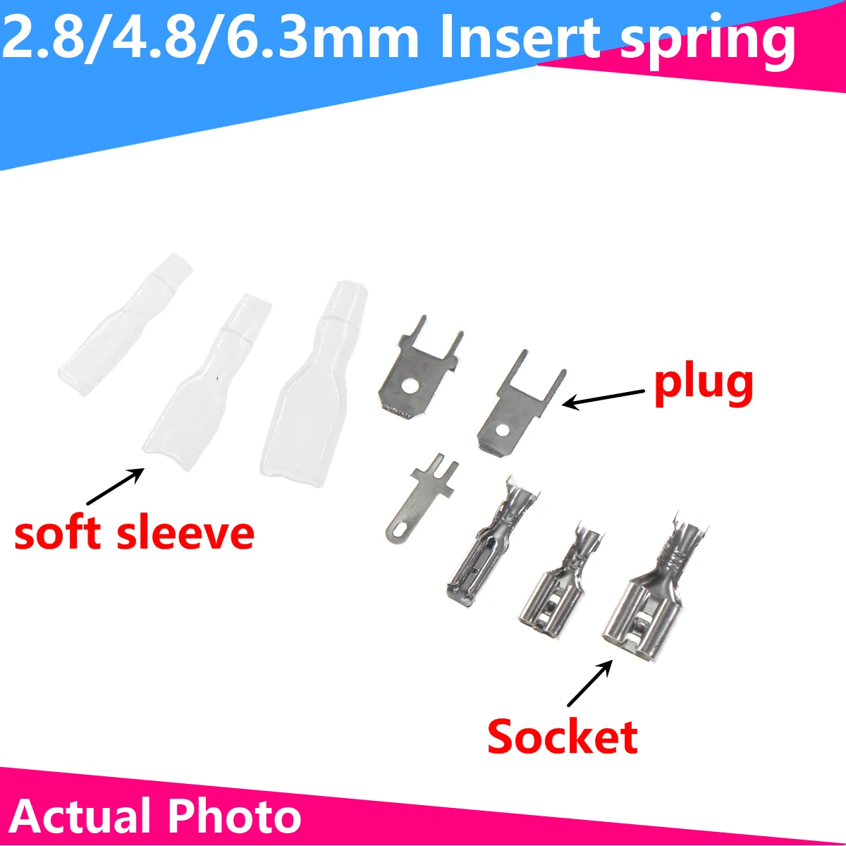 100Pcs-2-8mm-4-8mm-6-3mm-Plug-Spring-Female-Male-Cold-Crimp-Terminals ...