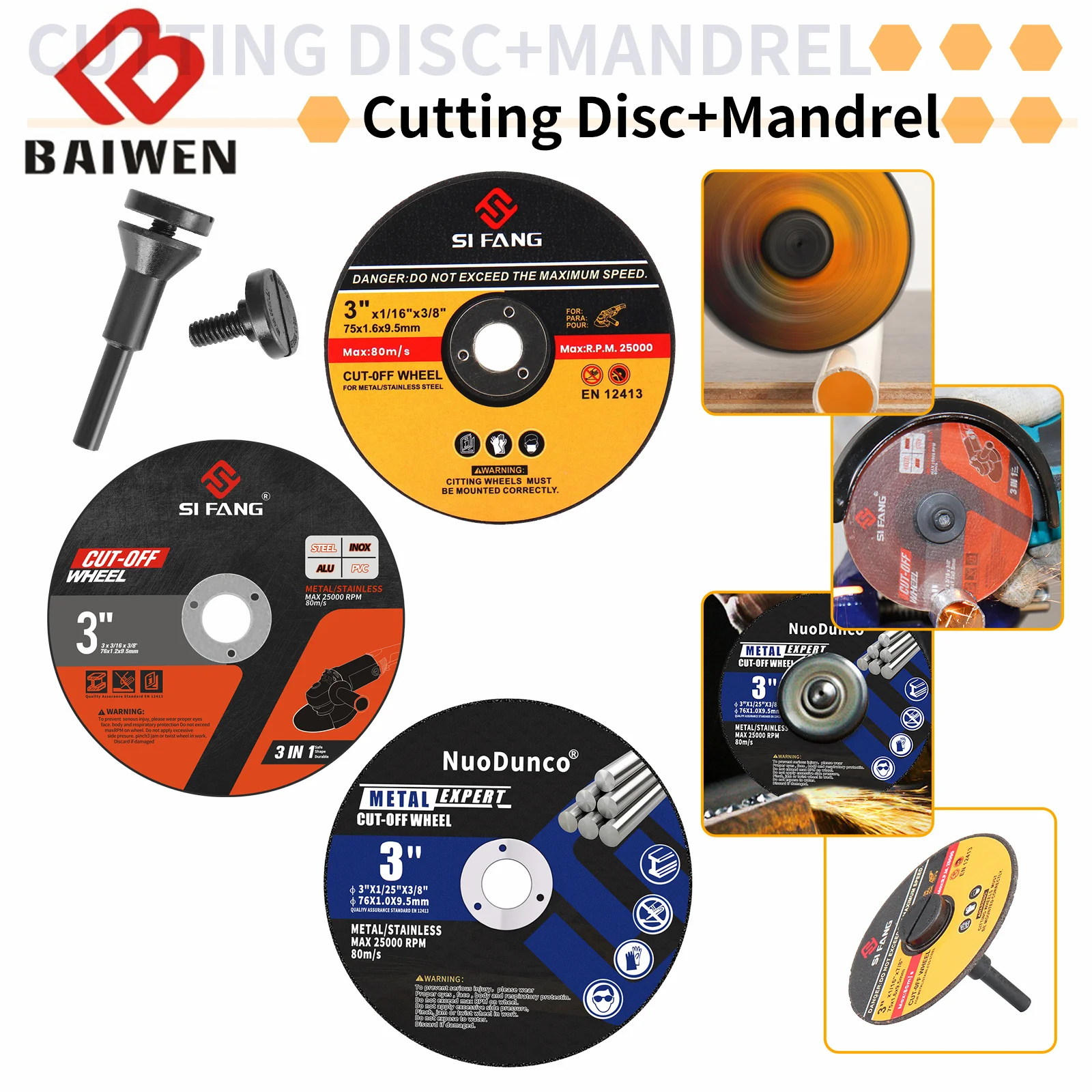 5PCS-75mm-3inch-Metal-Cutting-Discs-with-1-4-Shank-Mounting-Mandrel-Cut ...