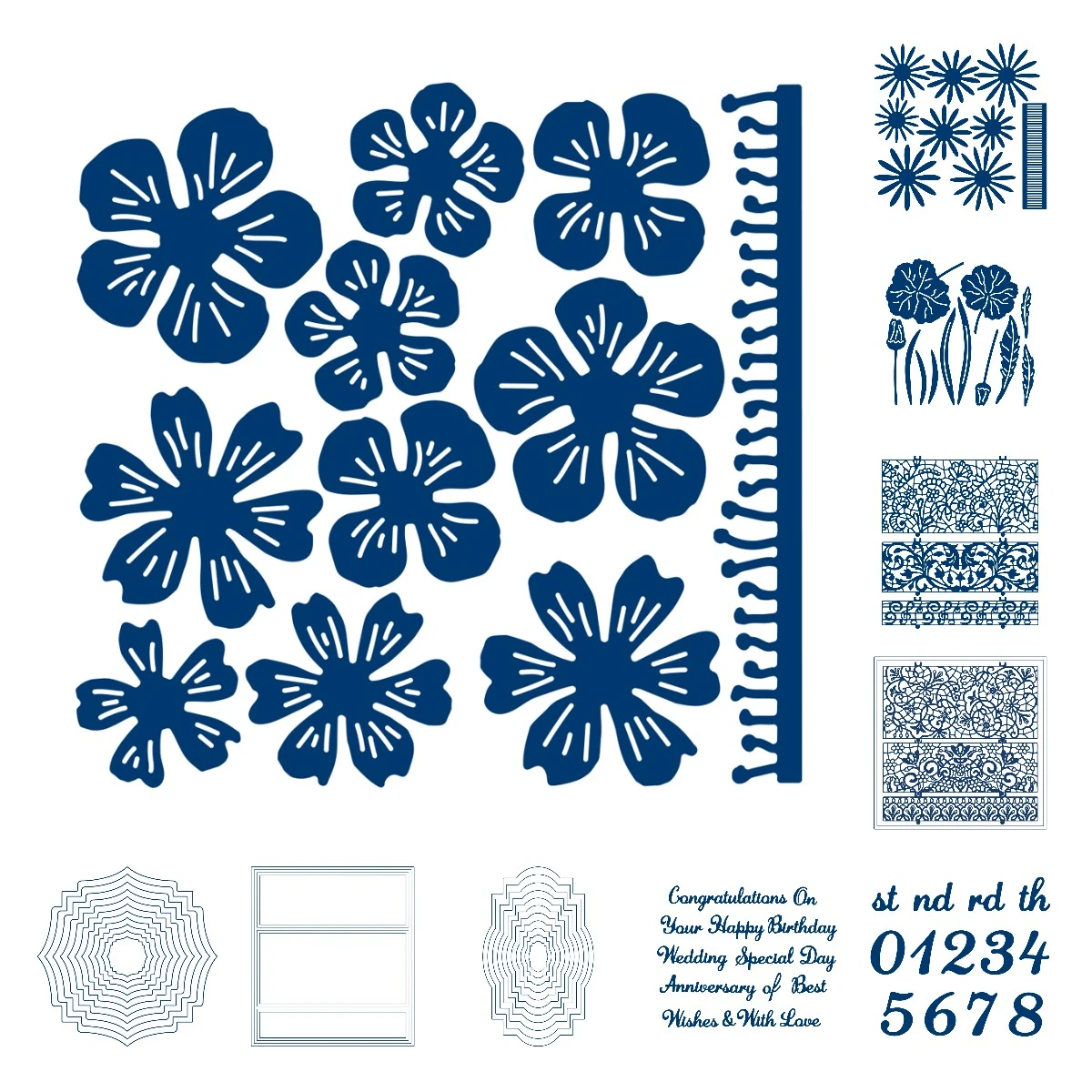 New Grain Lattice Metal Cutting Die Scrapbook Make Paper Card Album Diy ...