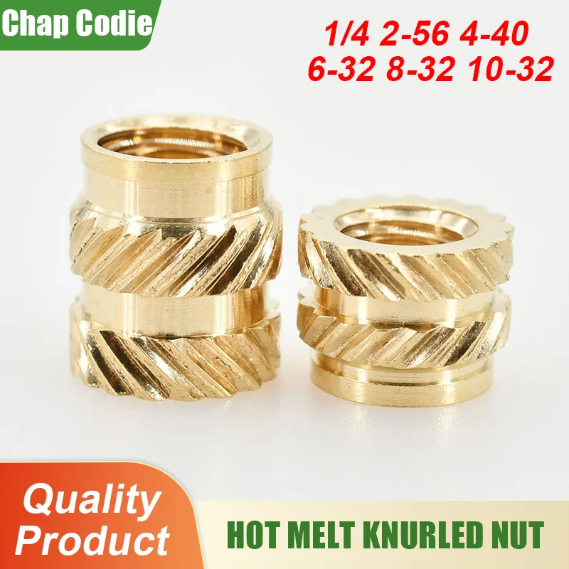 Heat Brass Insert Nut Threaded Knurled Hot Melt Embedded Copper ...
