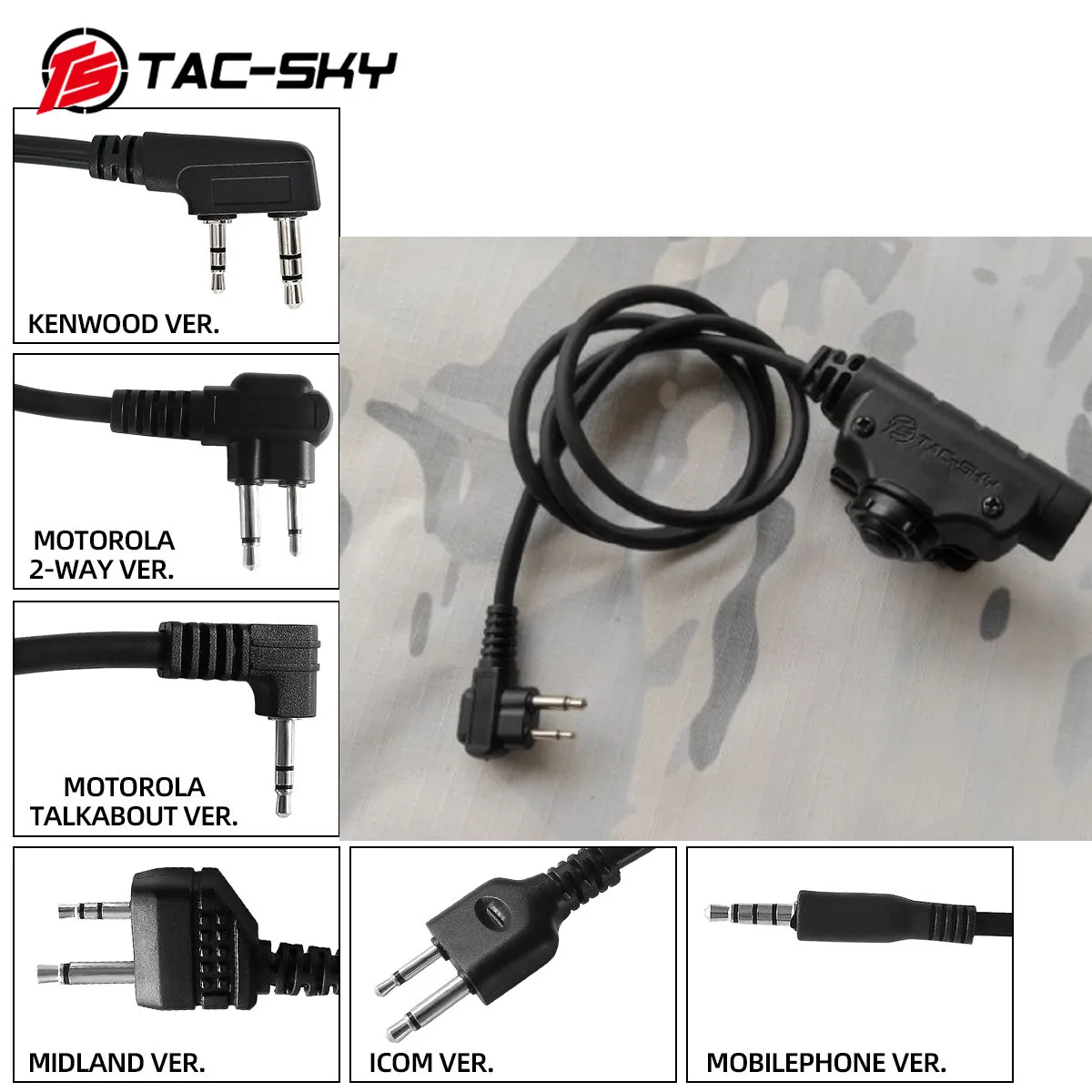 TAC-SKY-V2-U94-PTT-Tactical-Headset-PTT-Adapter-U94-V2-PTT-Compatible ...