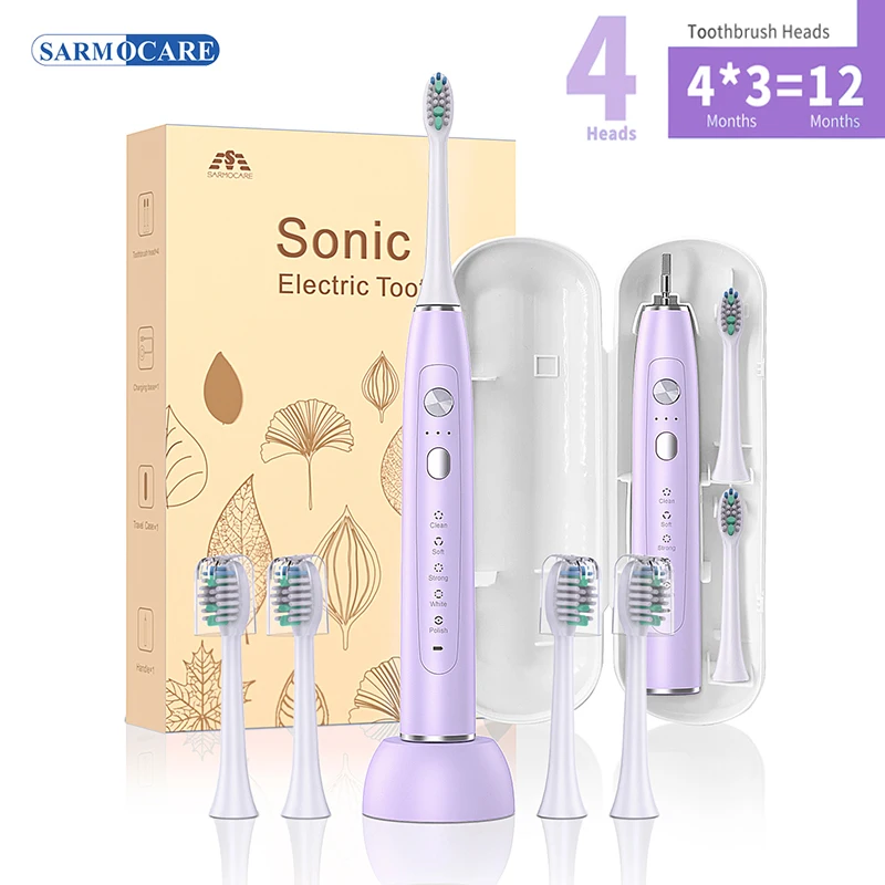 Sonic Electric Toothbrush Ultrasonic Rechargeable Electric teeth whitening dental Brushes for ...