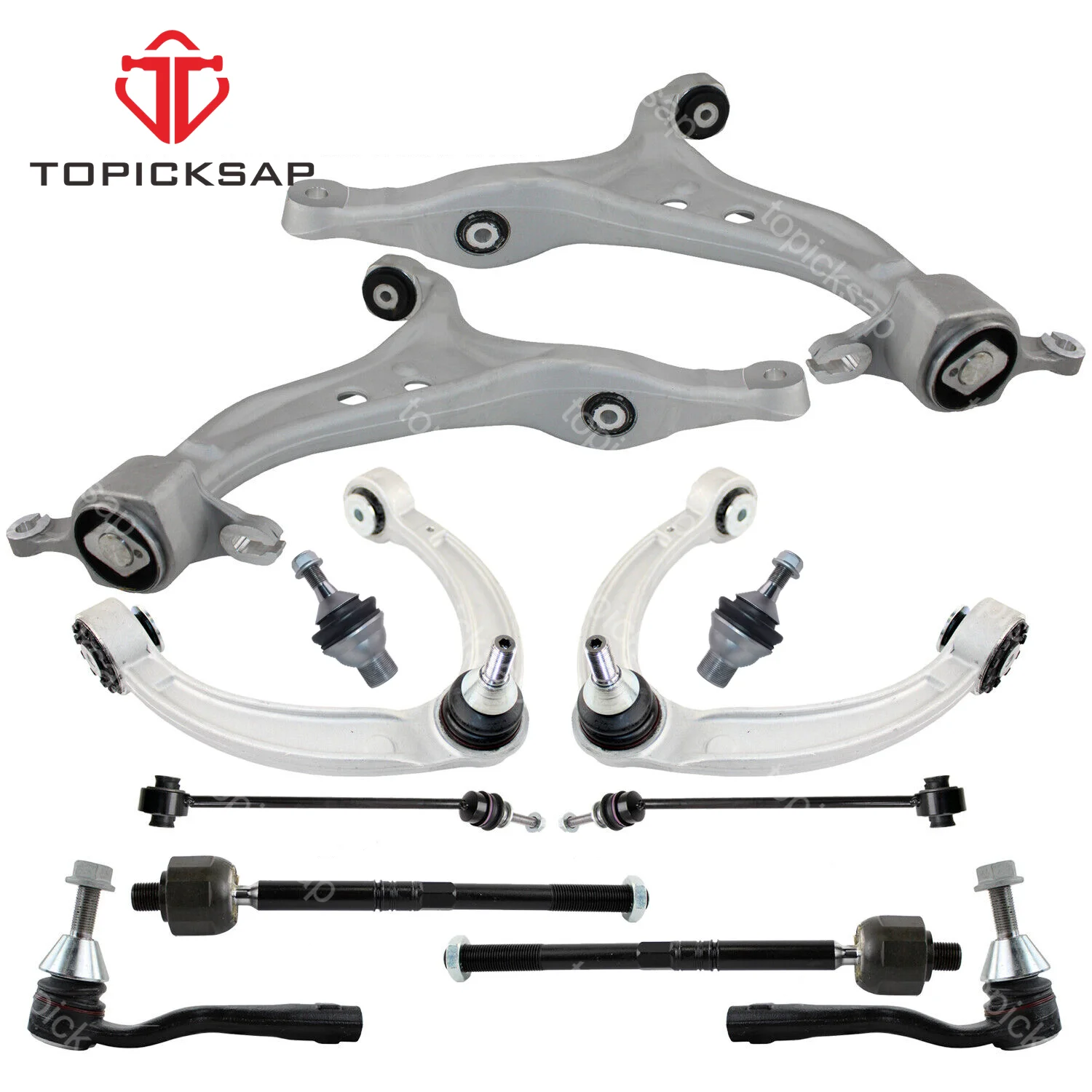 TOPICKSAP-Front-Upper-Lower-Control-Arm-Ball-Joint-Sway-Bar-Tie-Rod ...