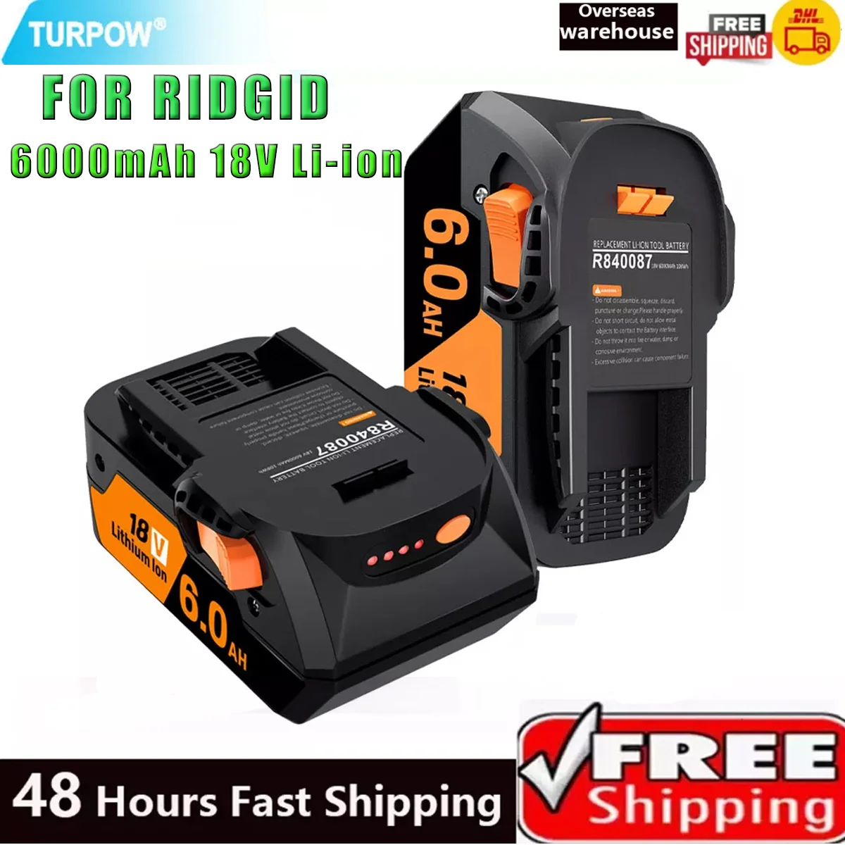 Turpow-6000mAh-18V-Li-ion-For-RIDGID-R840083-R840085-R840086-R840087 ...