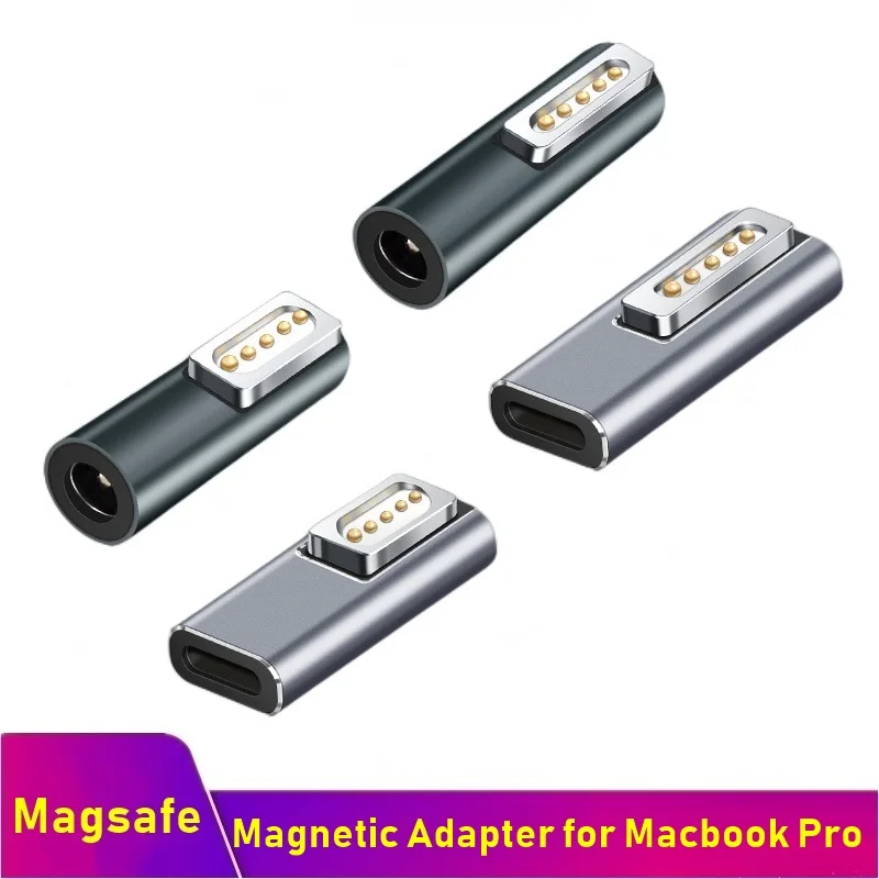 Adaptador magnético USB tipo C para MacBook Pro, convertidor de enchufe de carga rápida PD ...