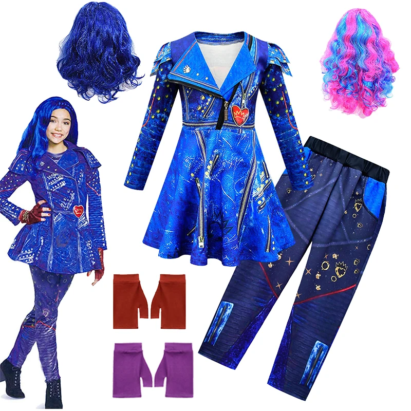Descendants-3-Mal-Costume-For-Girls-Evie-Cosplay-Costume-Child-Fantasia ...