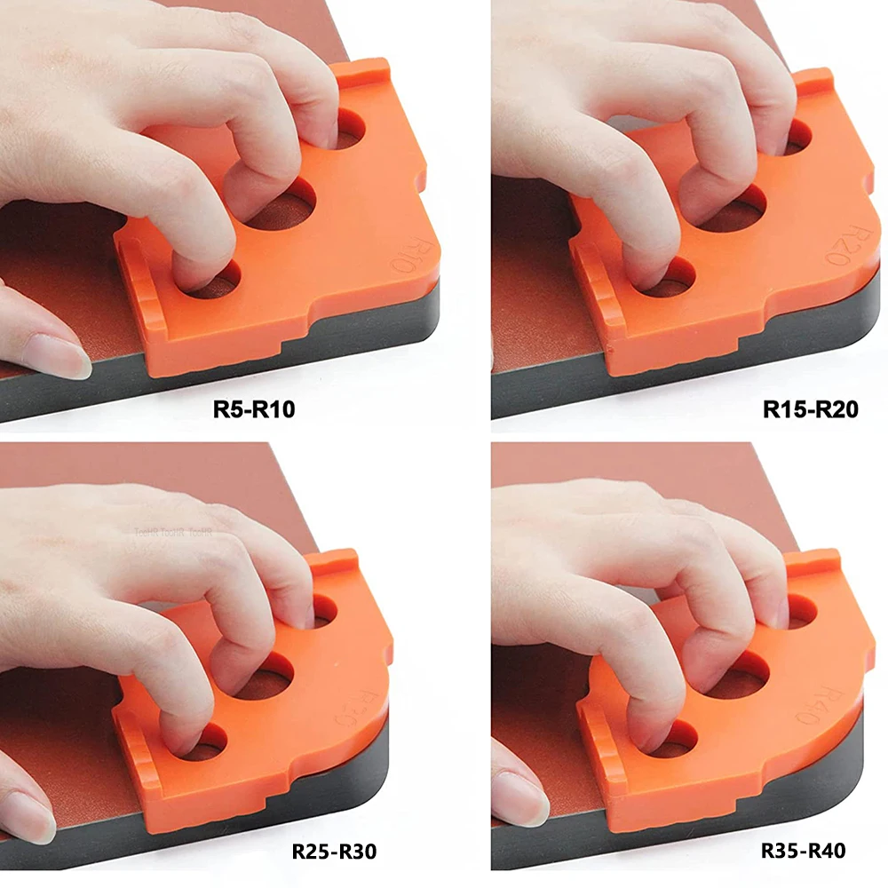 4pc Wood Panel Radius R Plate Quick Jig Router Table Bit Corner Jig ...