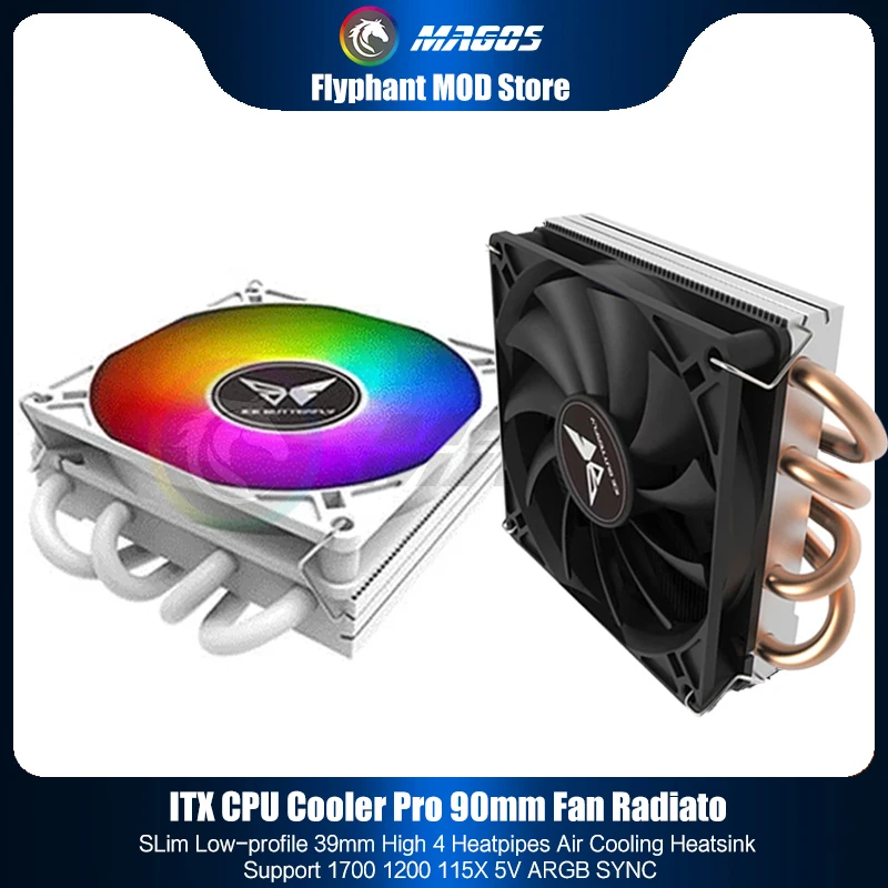 4-Heatpipes-RGB-CPU-Cooler-ITX-Case-Pro-Radiator-Silent-PWM-4PIN-150W ...