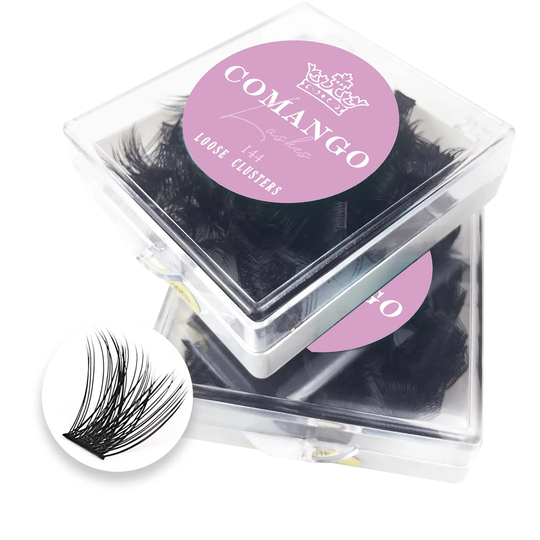 CoMango 144pcs Lash Clusters C/D Curl 10/12/14/16/18MM DIY Eyelash ...
