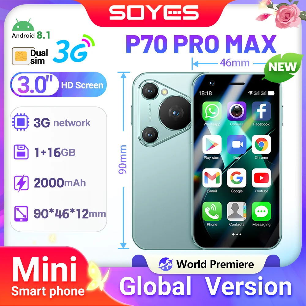 World-Premiere-SOYES-P70-Pro-Max-Mini-Smartphone-Android8-1-3-0-Inches ...