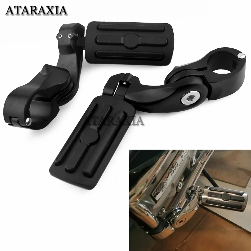 32mm-Highway-Pegs-Adjustable-Motorcycle-Footpegs-Engine-Guard-Crash-Bar ...