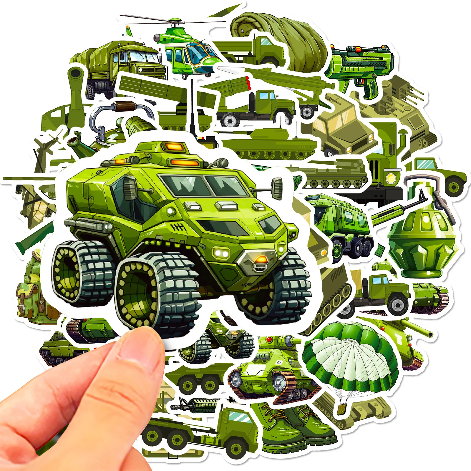 50pcs-Cute-Tank-Graffiti-Stickers-DIY-Military-Armored-Tank-Sticker ...