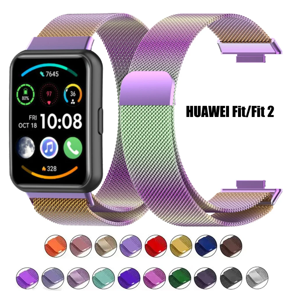 Milanese-Loop-For-Huawei-Watch-Fit-Fit2-Straps-smart-Magnetic-stainless ...