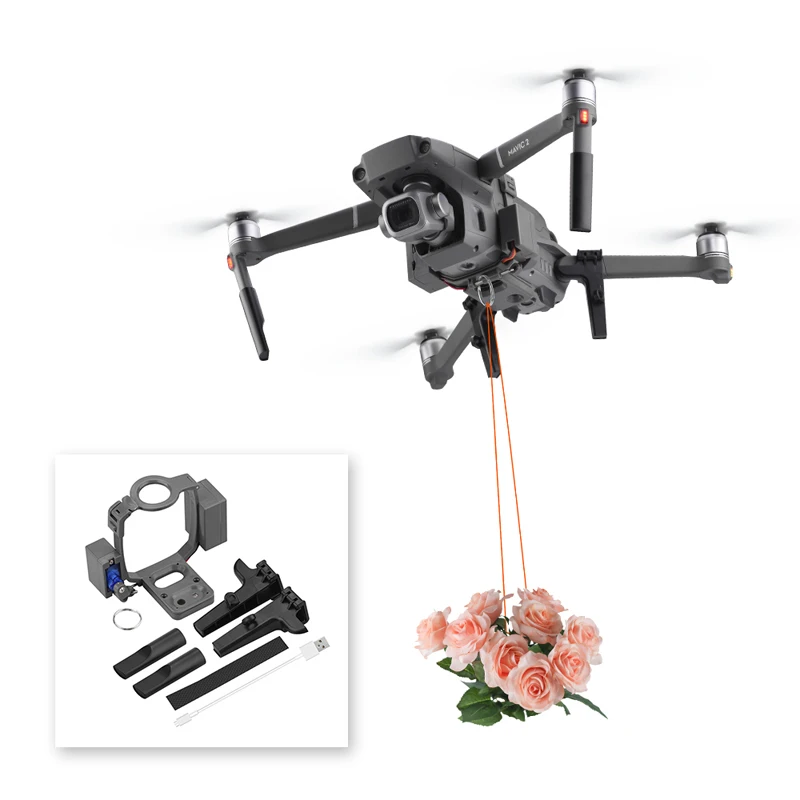 For DJI Mavic 2 Pro/Zoom Drone Airdrop System Thrower Air Dropping Transport Wedding Gift ...