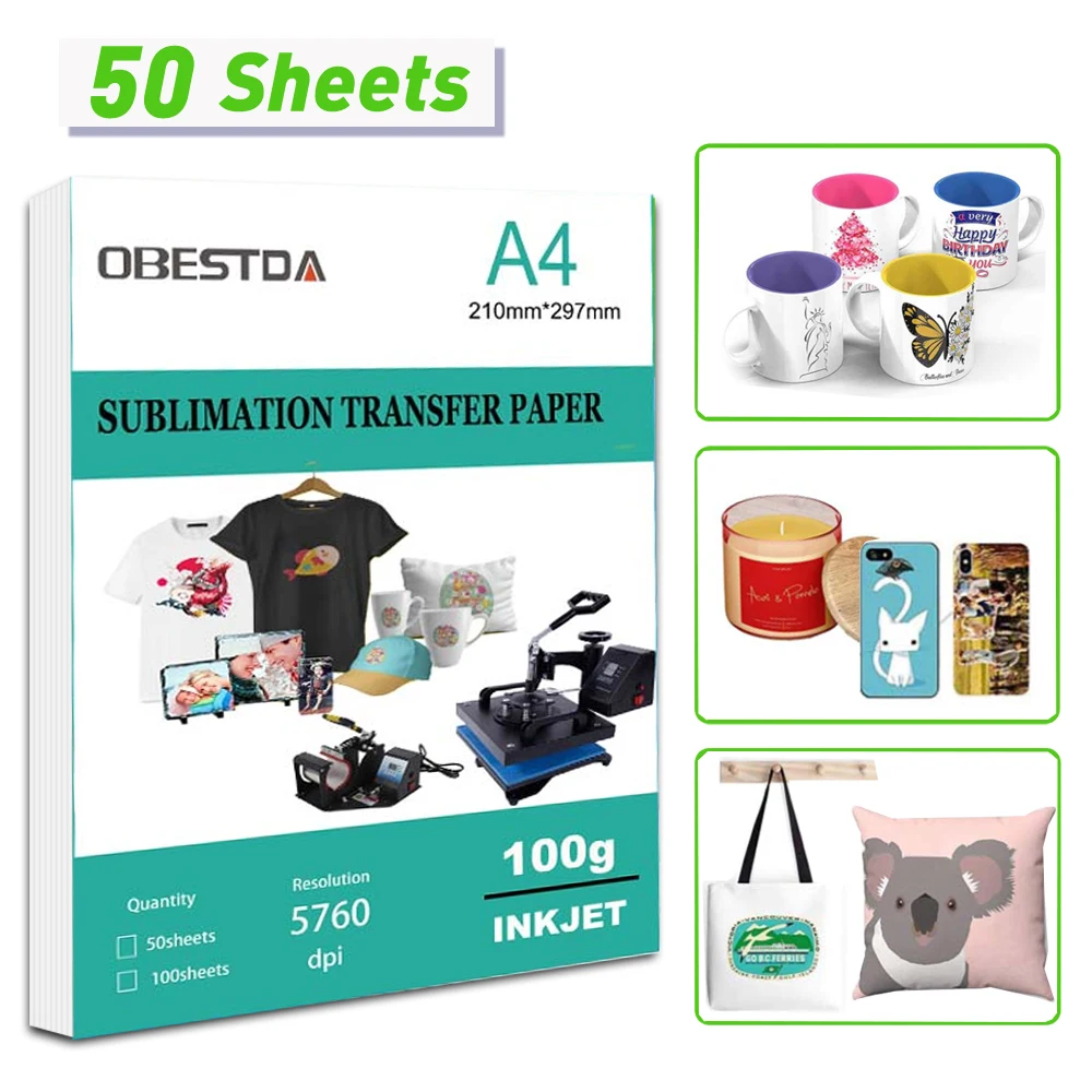 Papel-de-transferencia-t-rmica-por-sublimaci-n-A4-para-camisetas-de ...