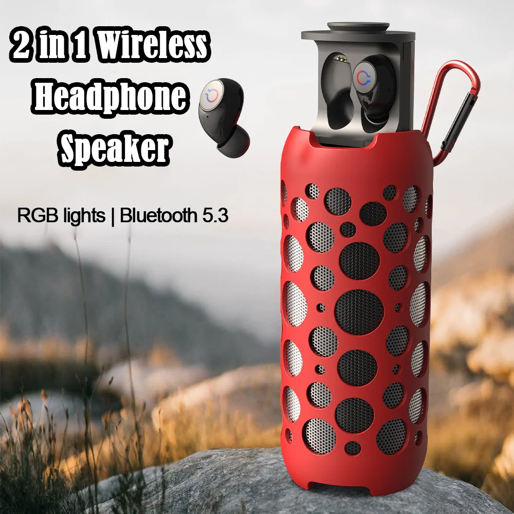 2-in-1-Wireless-Headphone-Speaker-Bluetooth-5-3-Earbuds-HiFi-Music ...