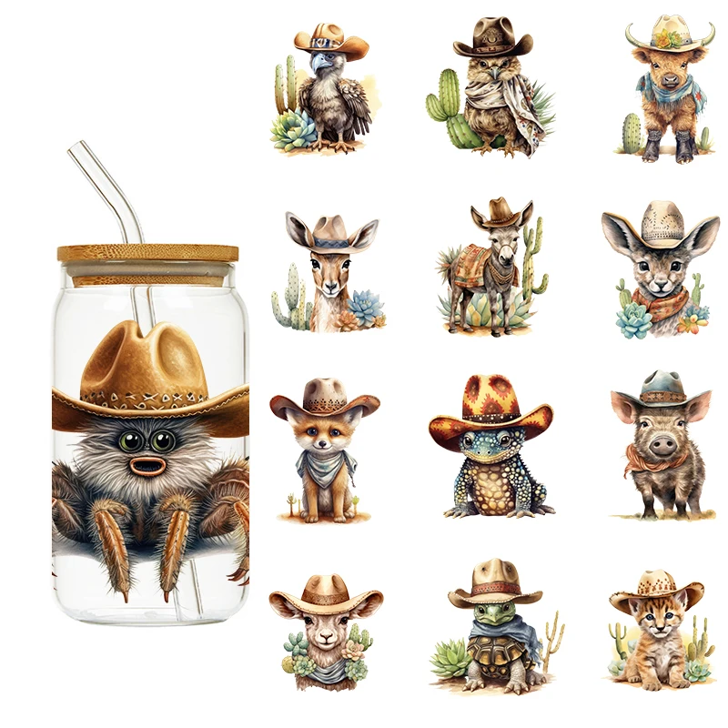 LETOP-1PCS-Cowboy-Style-Animal-Cold-Cup-Wraps-Animals-Wearing-Hats ...