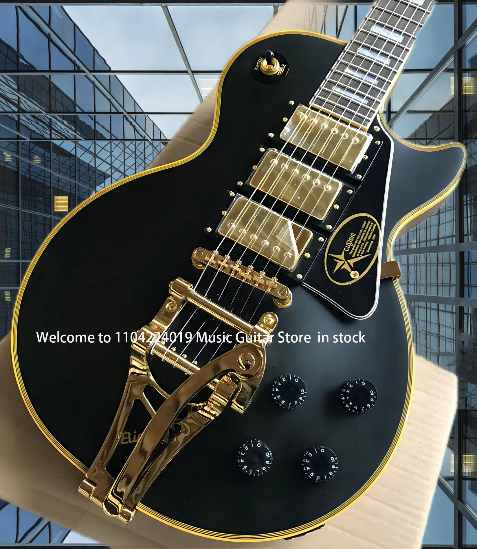 Wholesale-high-quality-custom-shop-black-electric-guitar-rosewood ...