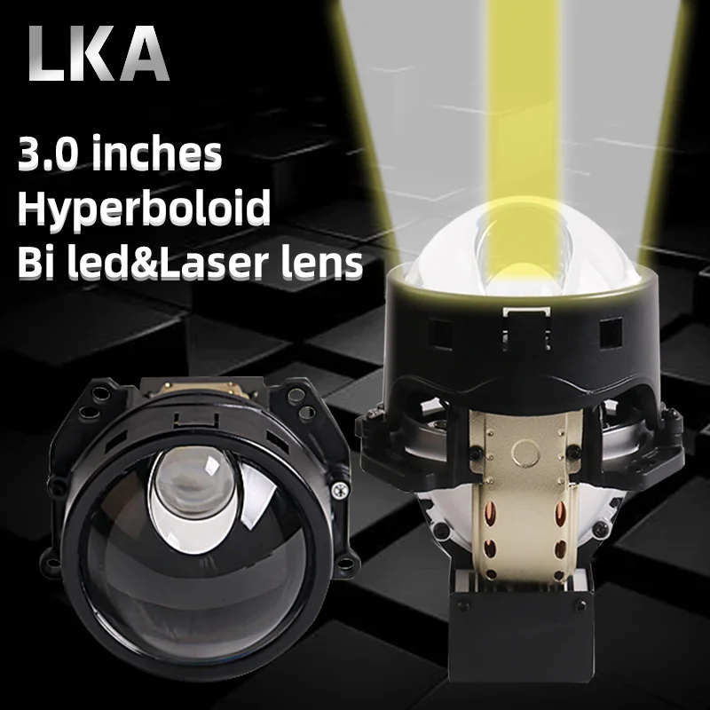 LKA 3นิ้ว Bi LED & เลเซอร์โปรเจคเตอร์67W 6000K 26000Lux Lampu Depan ...