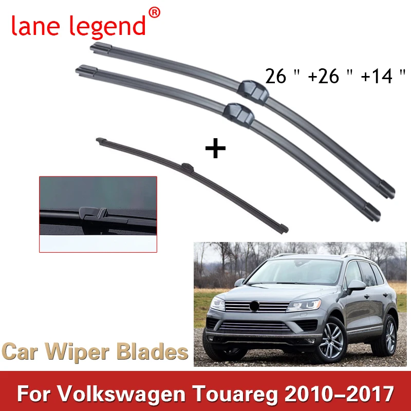 Wiper Front & Rear Wiper Blades Set For VW Touareg 2010-2017 2011 2012 ...