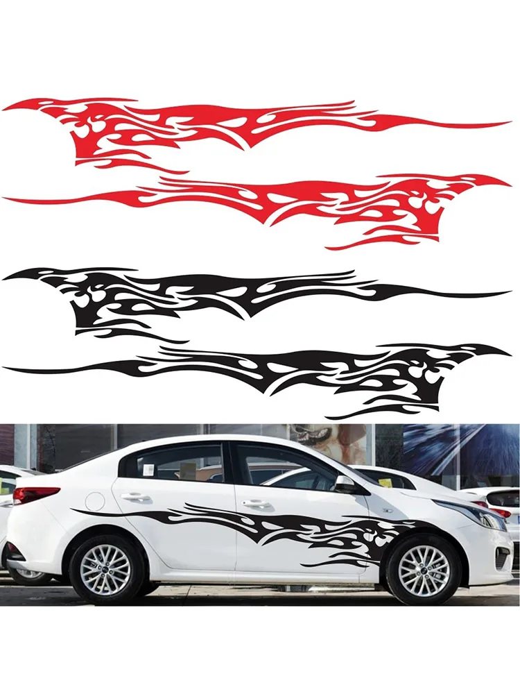 Car modification flame decoration sticker modification pull pattern car ...