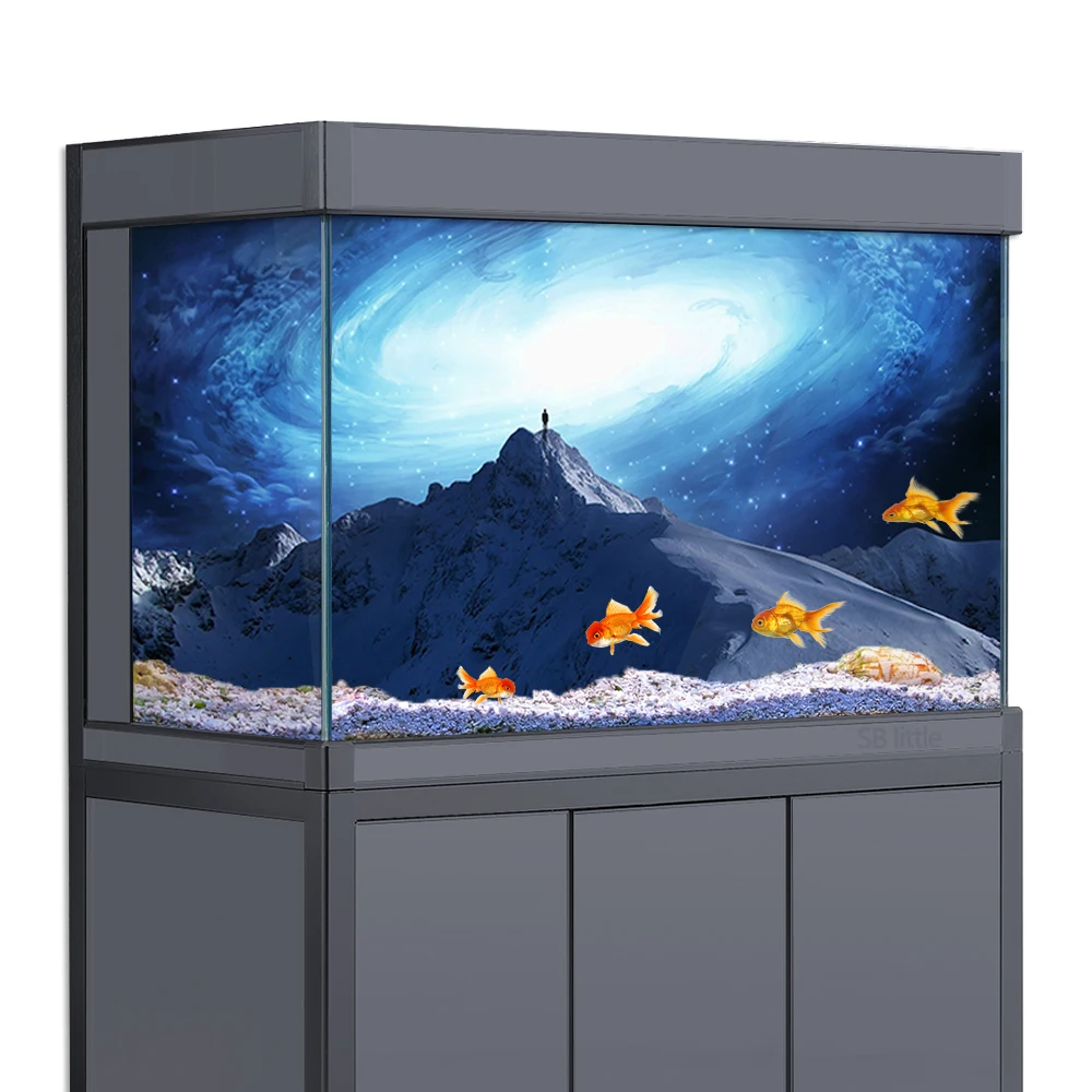 Aquarium-Background-Sticker-Space-Universe-Hill-3D-HD-Printing ...