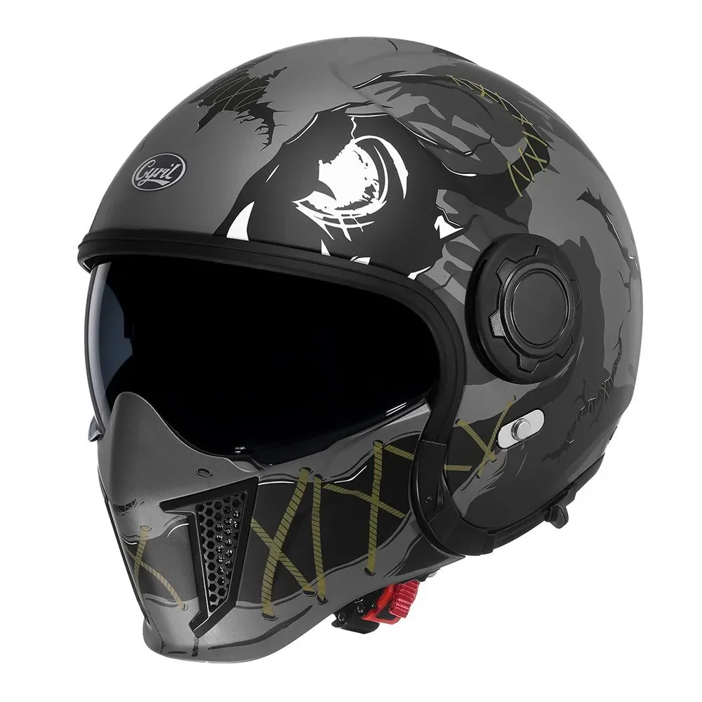 CYRIL Motorcycle Helmet Full Face Open Face Helmets 3/4 Men Women ...