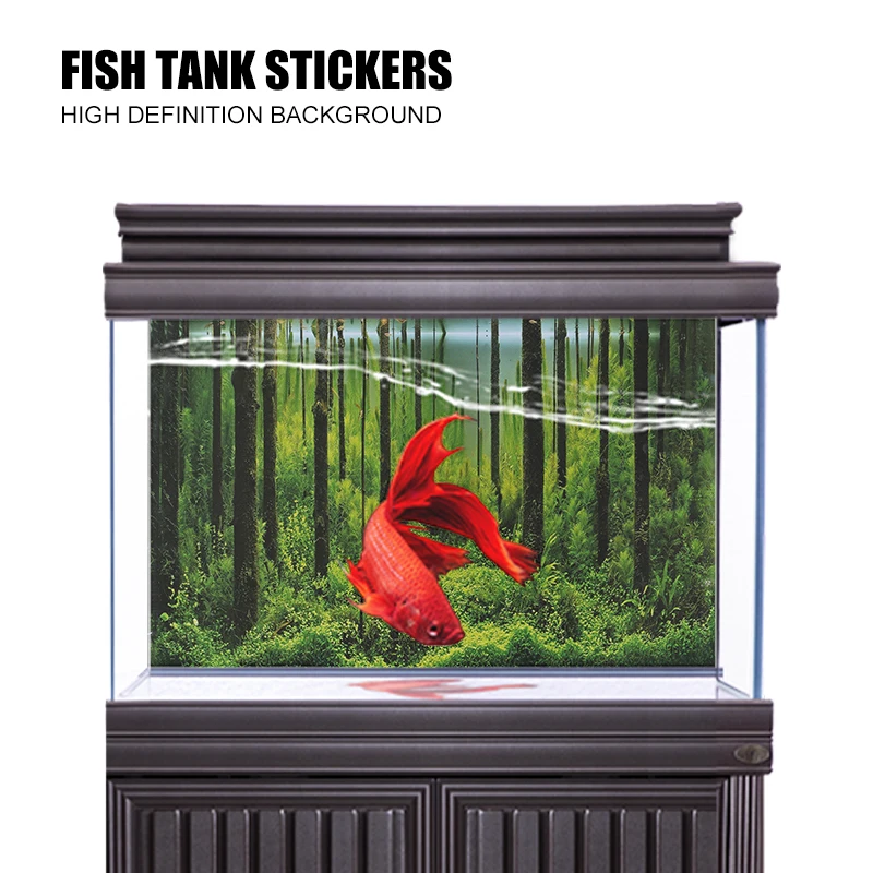 3D-Aquarium-Background-Poster-PVC-Adhesive-Sticker-Fish-Tank-Underwater ...