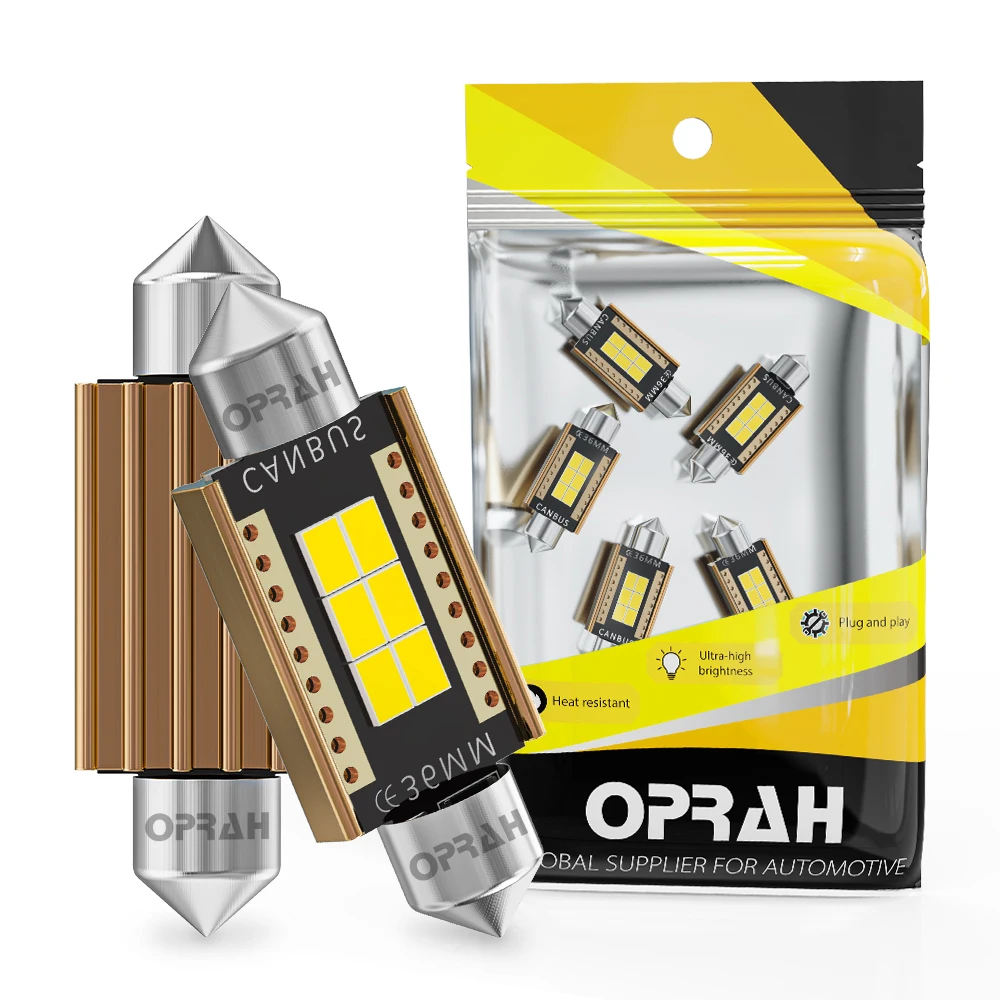 2pc Festoon C5w Led 31mm 36mm 39mm 41mm C10w Light Canbus Car Interior ...