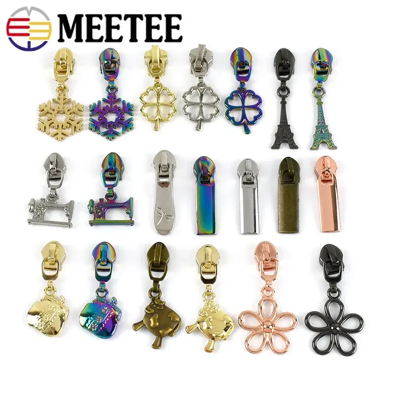 10-20Pc-5-Rainbow-Zipper-Puller-Slider-For-Nylon-Zip-Decor-Zips-Head ...