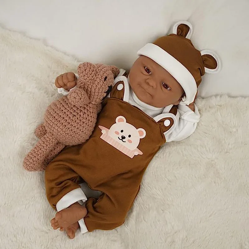 14Inch-36Cm-Full-Body-Silicone-Black-African-American-Bady-Dolls-Dolls ...