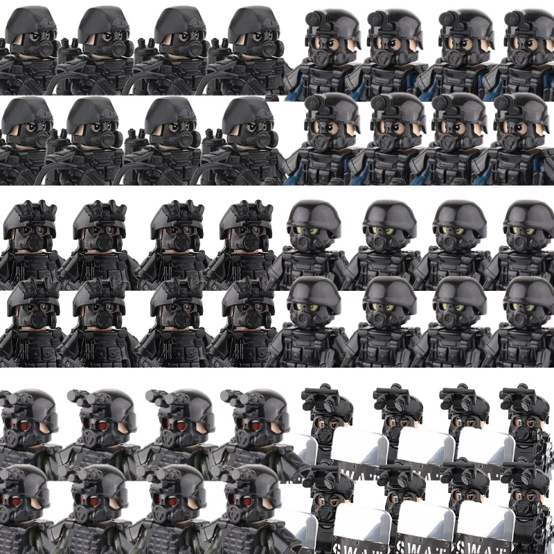 City-Military-Special-Forces-Soldier-Figures-Building-Blocks-Army-SWAT ...