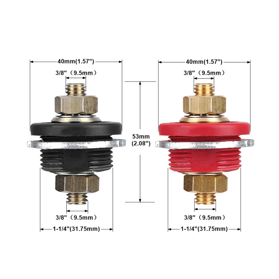 Zinc Alloy Battery Post Extender 2 New U1 Battery Flag Terminal To Top ...